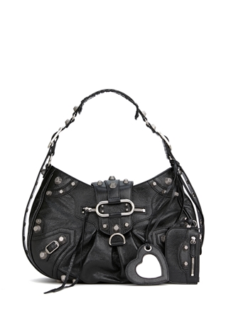 Balenciaga Kadın Le Cagole Medium Siyah Deri Omuz Çantası EU Balenciaga Kadın Le Cagole Medium Siyah Deri Omuz Çantası EU