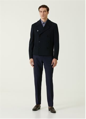 Palzileri Lab Erkek Lacivert Kelebek Yaka Yün Ceket 50 IT