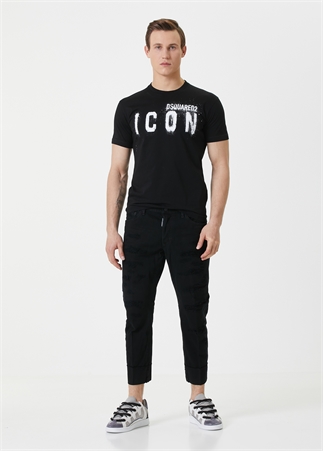 Dsquared2 Erkek Siyah Cropped Jean Pantolon 48 It Dsquared2 Erkek Siyah Cropped Jean Pantolon 48 It