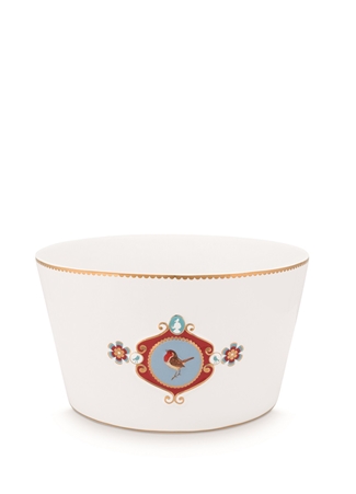 Pip Studio Love Bird Beyaz Madalyon Desenli Porselen Kase