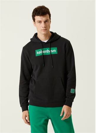 Probably x Academia Erkek Siyah Kapüşonlu Logo Baskılı Sweatshirt L EU Probably x Academia Erkek Siyah Kapüşonlu Logo Baskılı Sweatshirt L EU