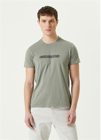 Aspesi Erkek Haki Baskı Detaylı T-shirt S EU Aspesi Erkek Haki Baskı Detaylı T-shirt S EU