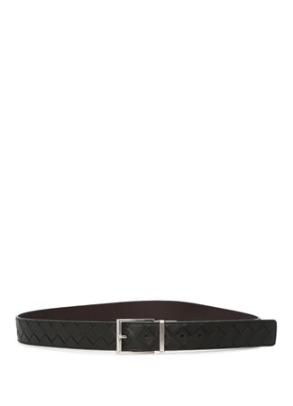 Bottega Veneta Erkek Siyah Deri Kemer 05 EU