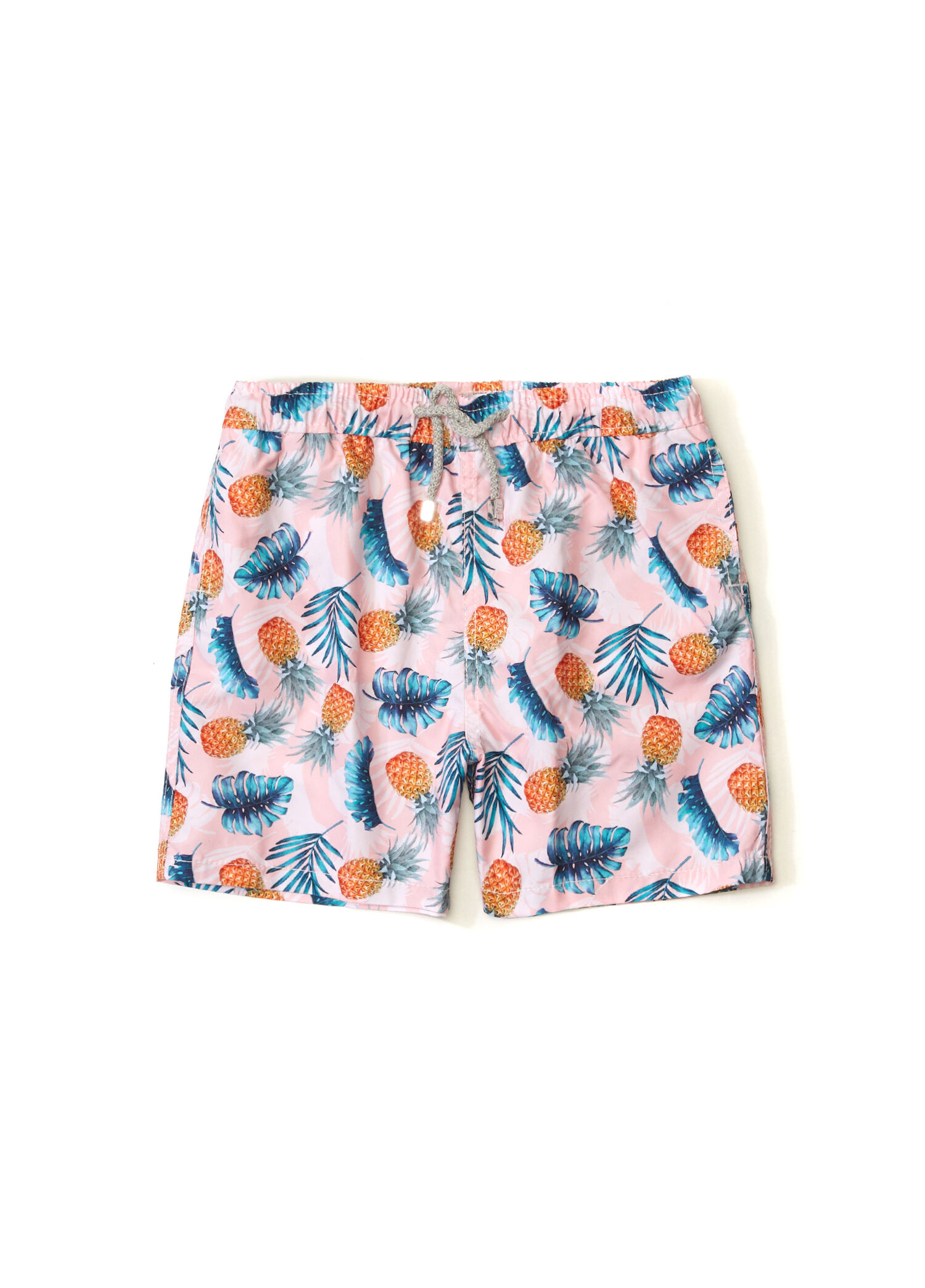 Fiji - Aloha Pembe Ananas Desenli Erkek Çocuk Mayo - Pembe