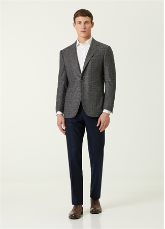 Corneliani Erkek Lacivert Yün Pantolon 48 IT Corneliani Erkek Lacivert Yün Pantolon 48 IT