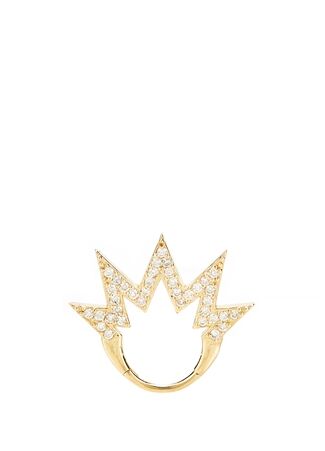 Collection-Pimiento Kadın Pırlantalı Altın Rengi Tek Küpe EU