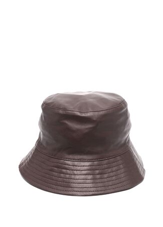 Yves Salomon Kadın Kahverengi Deri Şapka EU