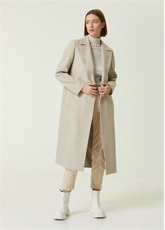 Beymen Club Kadın Bej Beli Kuşaklı Palto S EU