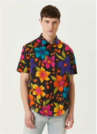 Erkek Colorblocked Çiçek Desenli Gömlek 39 It Erkek Colorblocked Çiçek Desenli Gömlek 39 It