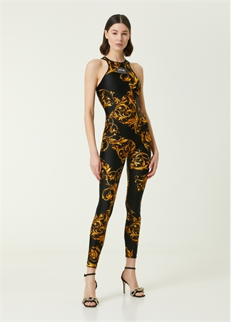 Versace Jeans Couture Kadın Colorblocked Barok Desenli Tulum 38 IT Versace Jeans Couture Kadın Colorblocked Barok Desenli Tulum 38 IT