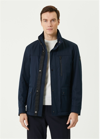 Boss Erkek Lacivert Kapüşonlu Beli Büzgülü Dış Ceket 54 IT Boss Erkek Lacivert Kapüşonlu Beli Büzgülü Dış Ceket 54 IT