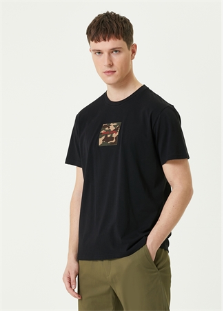 Academia Erkek Siyah Kamuflaj Desenli Etamin Nakışlı T-shirt S EU Academia Erkek Siyah Kamuflaj Desenli Etamin Nakışlı T-shirt S EU
