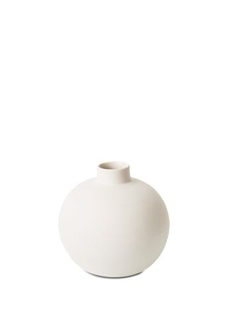 Esma Dereboy Fildişi Top Formlu Porselen Vazo Bej