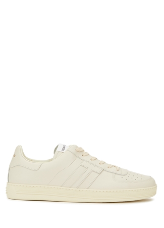 Tom Ford Erkek Beyaz Logo Detaylı Deri Sneaker 6 UK Tom Ford Erkek Beyaz Logo Detaylı Deri Sneaker 6 UK