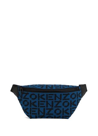 Kenzo Kadın Mavi Logolu Bel Çantası Lacivert EU