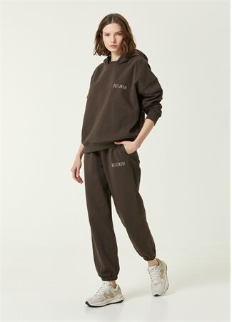 Qollanchi Kadın Kahverengi Eşofman Altı S EU