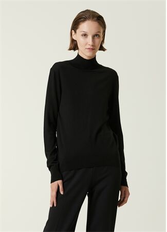 Beymen Collection Kadın Siyah Dik Yaka Yün Kazak S