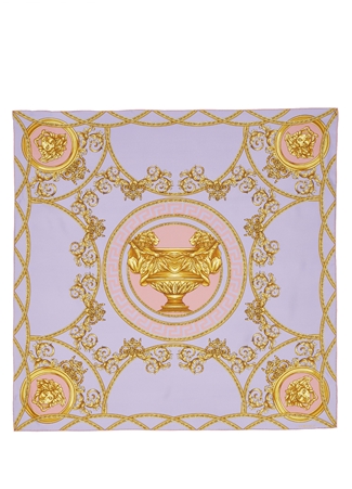 Versace Kadın La Coupe des Dieux Lila İpek Eşarp Mor EU Versace Kadın La Coupe des Dieux Lila İpek Eşarp Mor EU