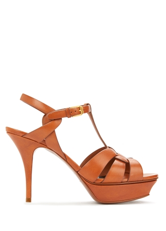 Kadın Tribute Taba Deri Sandalet Kahverengi 36 EU