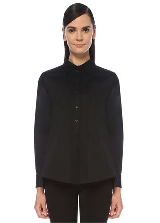 Allsaints Kadın Siyah İngiliz Yaka Gömlek XS EU