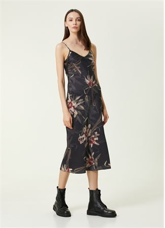 Allsaints Kadın Siyah Çiçek Desenli Midi Elbise 4 Uk Allsaints Kadın Siyah Çiçek Desenli Midi Elbise 4 Uk