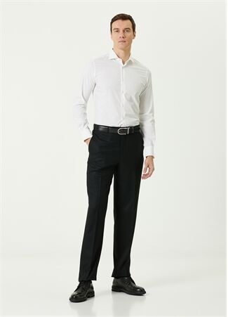 Pal Zileri Erkek Siyah Yün Pantolon 48 IT