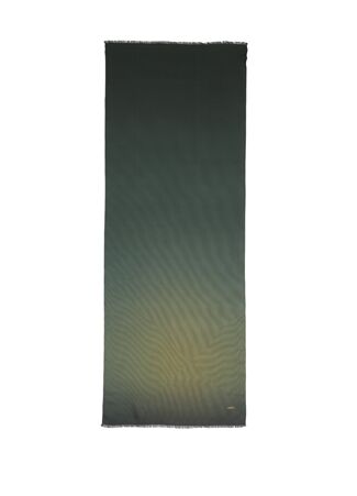 Pal Zileri Erkek Haki ince Çizgili İpek Atkı Yeşil EU