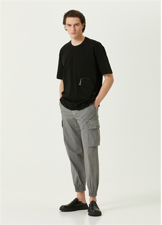 Solid Homme Erkek Siyah Bisiklet Yaka Cep Detaylı T-shirt 44 It Solid Homme Erkek Siyah Bisiklet Yaka Cep Detaylı T-shirt 44 It