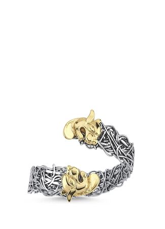 Unique By Av Kadın Griffon Örgü Kelepçe Bileklik Gri EU Unique By Av Kadın Griffon Örgü Kelepçe Bileklik Gri EU