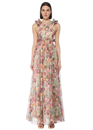 Zimmermann Kadın The Lovestruck Sırt Detaylı Desenli Maksi Elbise 0 US