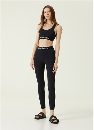 Palm Angels Kadın Siyah Logo Bantlı Tayt S EU