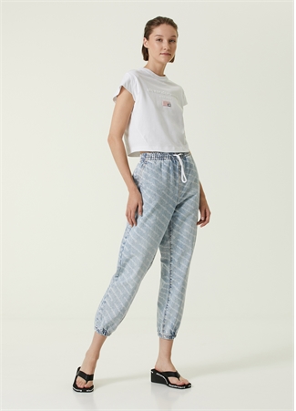 T by Alexander Wang Kadın Oversize Mavi Logolu Jogger Jean Pantolon M EU T by Alexander Wang Kadın Oversize Mavi Logolu Jogger Jean Pantolon M EU