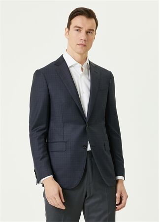 Pal Zileri Erkek Lacivert Yün Ceket 48 IT