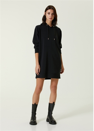 Network Kadın Slim Fit Siyah Kapüşonlu Mini Elbise S EU Network Kadın Slim Fit Siyah Kapüşonlu Mini Elbise S EU
