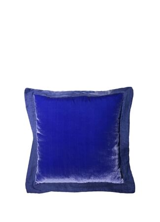 Atölye11 Mavi İpek Kadife Yastık Çok Renkli