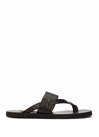Ancient Greek Sandals Erkek Siyah Bant Detaylı Deri Terlik 42 EU Ancient Greek Sandals Erkek Siyah Bant Detaylı Deri Terlik 42 EU