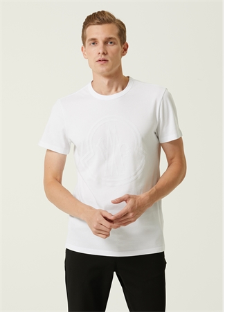 Moncler Erkek Beyaz T-shirt S EU