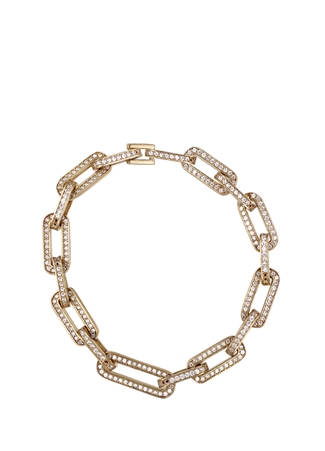 Ponponiere Kadın Disco Zincir Formlu Bileklik Altın Rengi EU