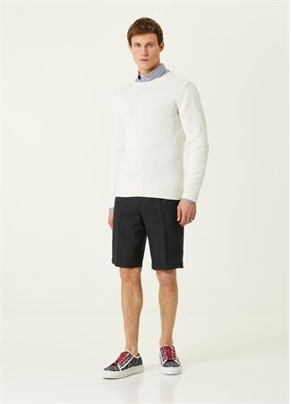 Etro Erkek Lacivert Keten Bermuda 48 IT