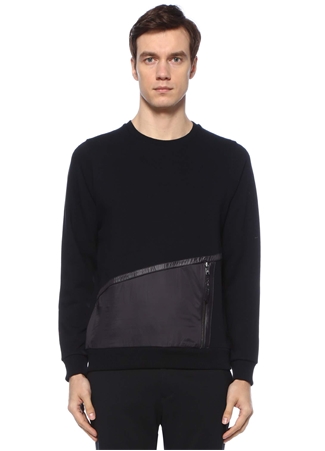 Beymen Club Erkek Lacivert Garnili Cep Detaylı Sweatshirt S