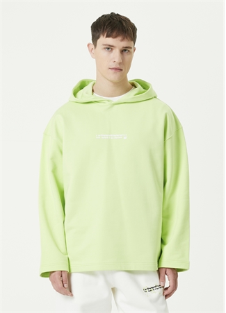 Urban Theory Erkek Yeşil Kapüşonlu Logo Baskılı Sweatshirt S EU Urban Theory Erkek Yeşil Kapüşonlu Logo Baskılı Sweatshirt S EU