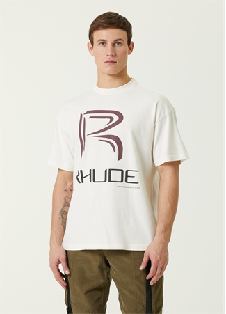 Rhude Erkek Beyaz Logo Detaylı T-shirt S EU Rhude Erkek Beyaz Logo Detaylı T-shirt S EU