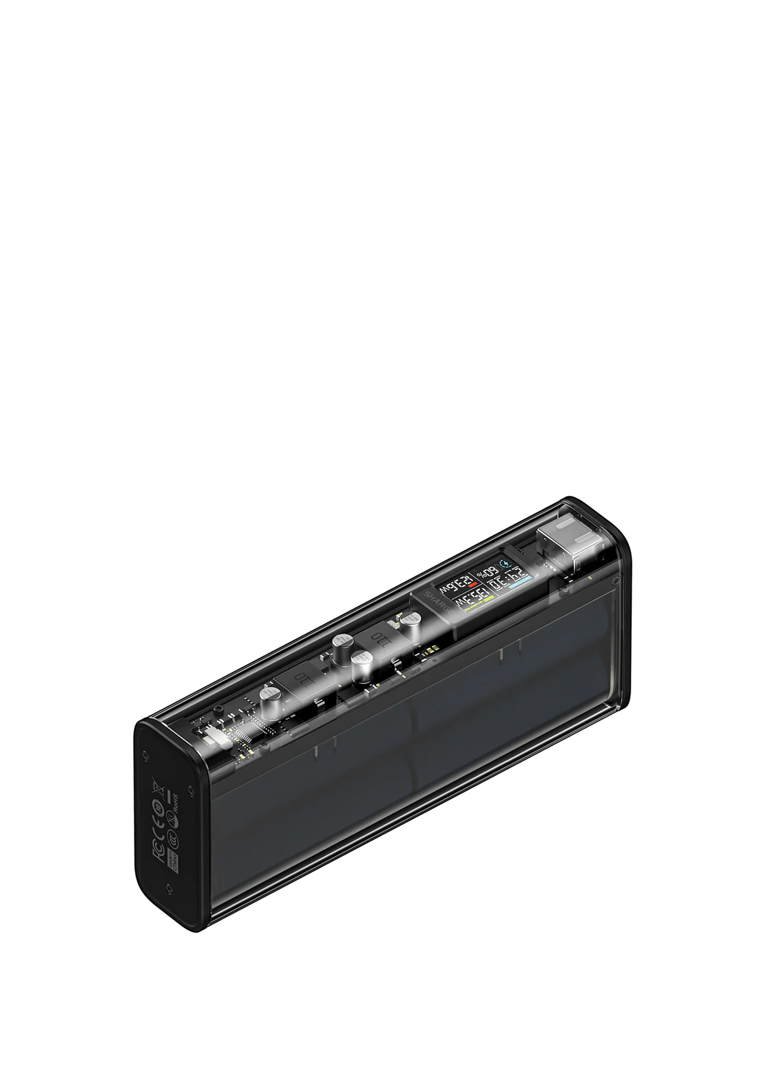 Sharge - Black Powerbank 140W with High Power and Transparent Design