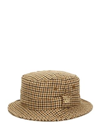 New Era Kadın Kazayağı Desenli Bucket Şapka Bej M EU