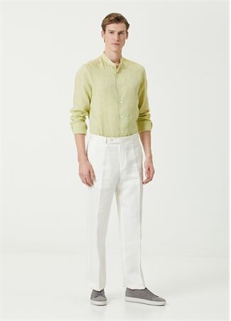 Pal Zileri Erkek Keten Pantolon Beyaz 48 IT