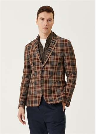 Palzileri Lab Erkek Bej Kahverengi Desenli Ceket 50 IT