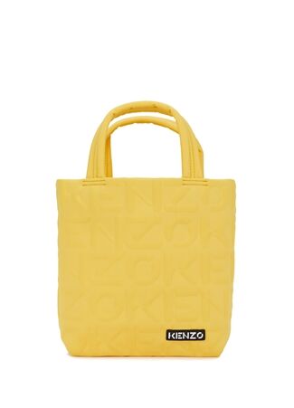 Kenzo Kadın Sarı Logo Kabartmalı Alışveriş Çantası EU