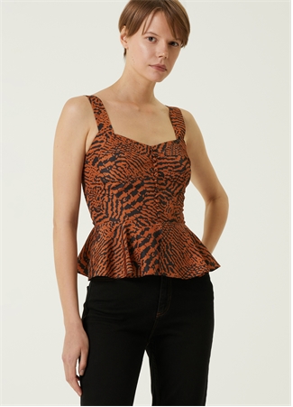 Beymen Club Kadın Zebra Desenli Askılı Bluz Turuncu S Beymen Club Kadın Zebra Desenli Askılı Bluz Turuncu S
