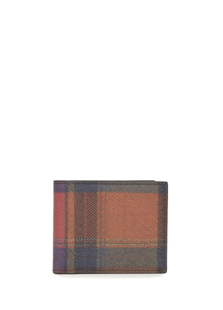 Etro Erkek Gri Pembe Ekose Desenli Cüzdan EU Etro Erkek Gri Pembe Ekose Desenli Cüzdan EU