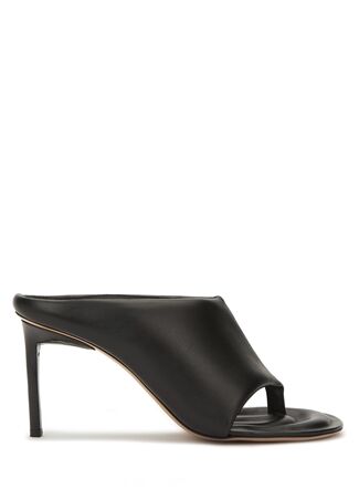 Jacquemus Kadın Siyah Deri Terlik 36 EU